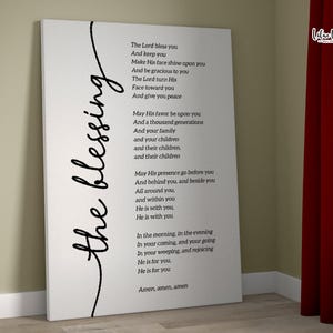 The Blessing Song Lyrics Wall Art: Minimalist Christian Home Decor ...