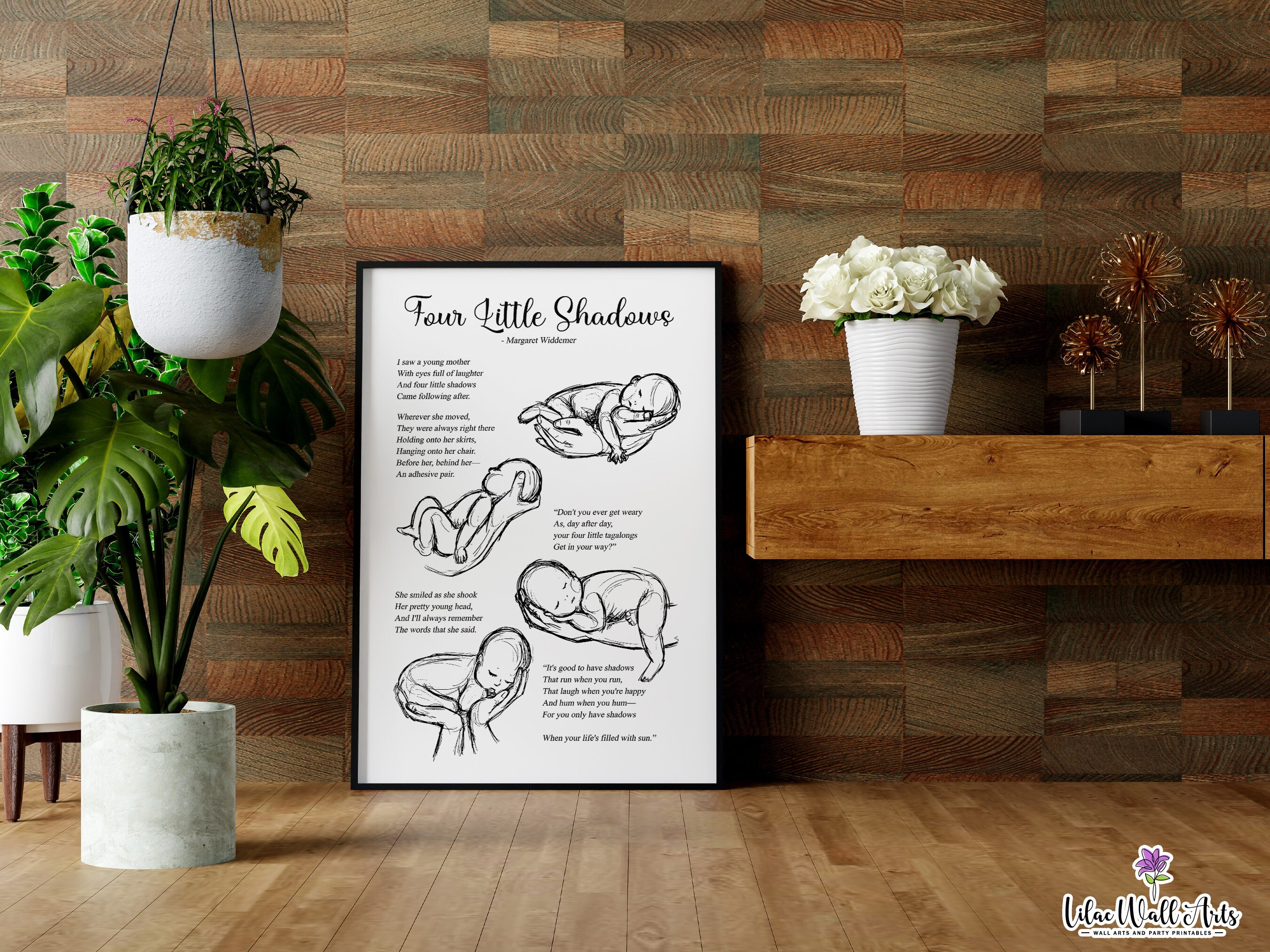 Four Shadows Poem Print Two Little Shadows Mum Poem for Mom - Etsy