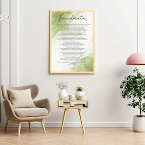 Sage Green Desiderata Poem by Max Ethramann Poem Print - Etsy Canada