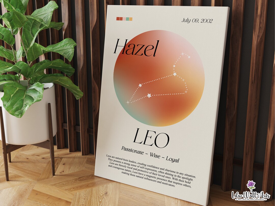 Personalized Leo Aura Poster, Leos Print, Leo the Lion, Leo Posters ...