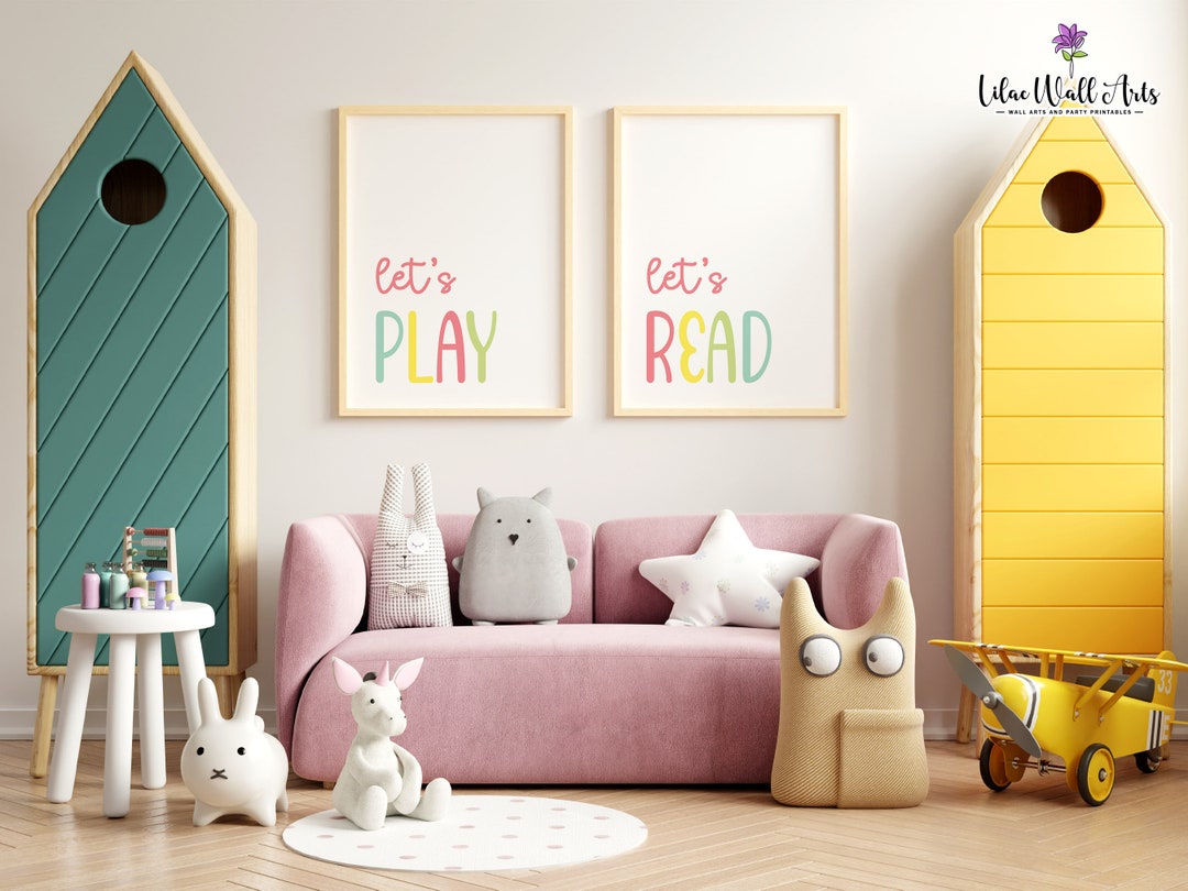 Set of 2 Playroom Prints, Playroom Art, Playroom Wall Decor, Kids ...