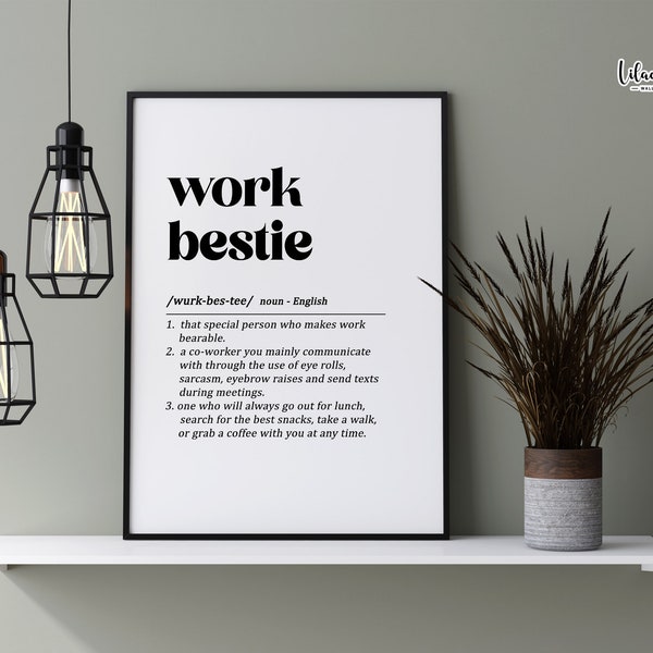 Work Bestie Nutritional Facts Print - Etsy Australia