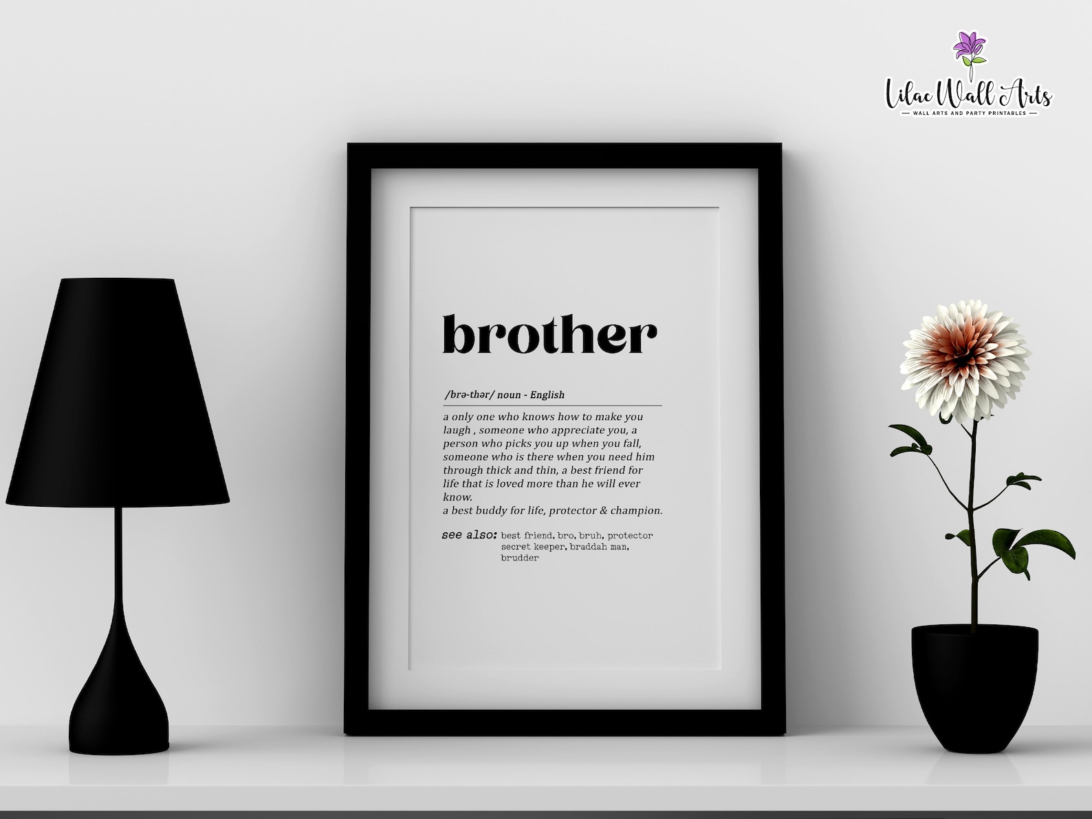Brother Definition Print Brother Gift Gift for Brother - Etsy
