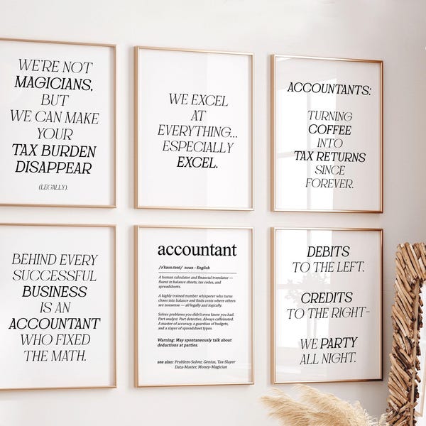 Wall Decor for Accountant - Etsy