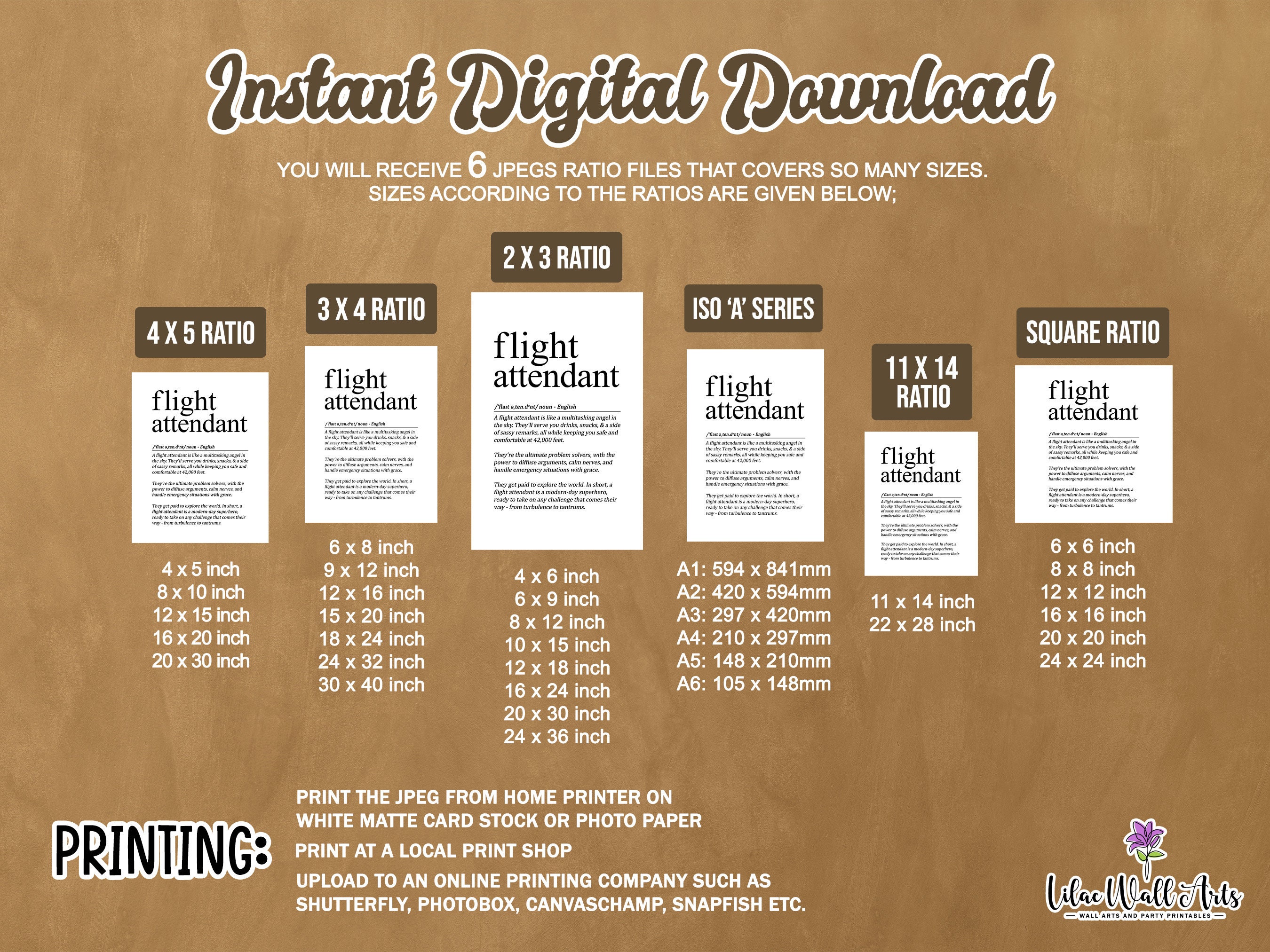 Flight Attendant Definition Print: Cabin Crew Gift (digital Download ...