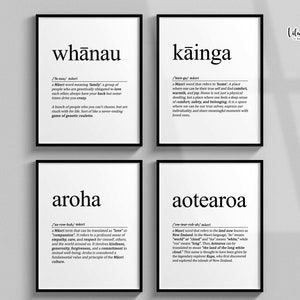 Set of 4 Maori Posters | Auckland New Zealand Maori Art Print | Maori ...