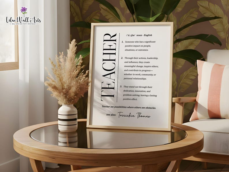 Custom Definition Poster: Personalized Word Art, Modern Typography ...
