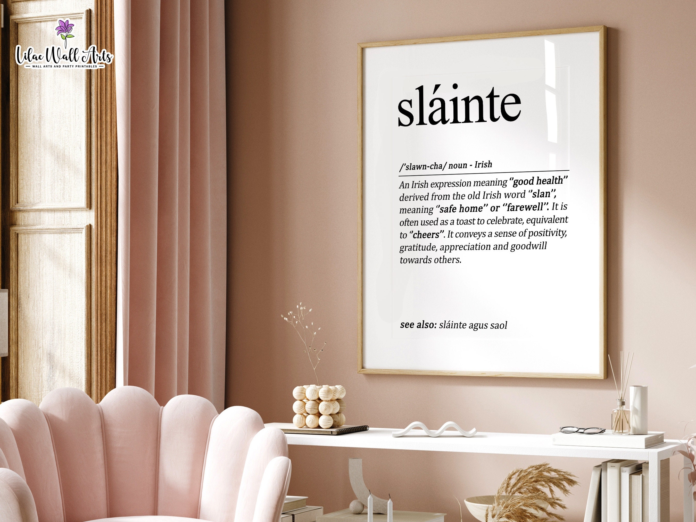 Slainte Definition Print Irish Decor Scotland Print Irish - Etsy