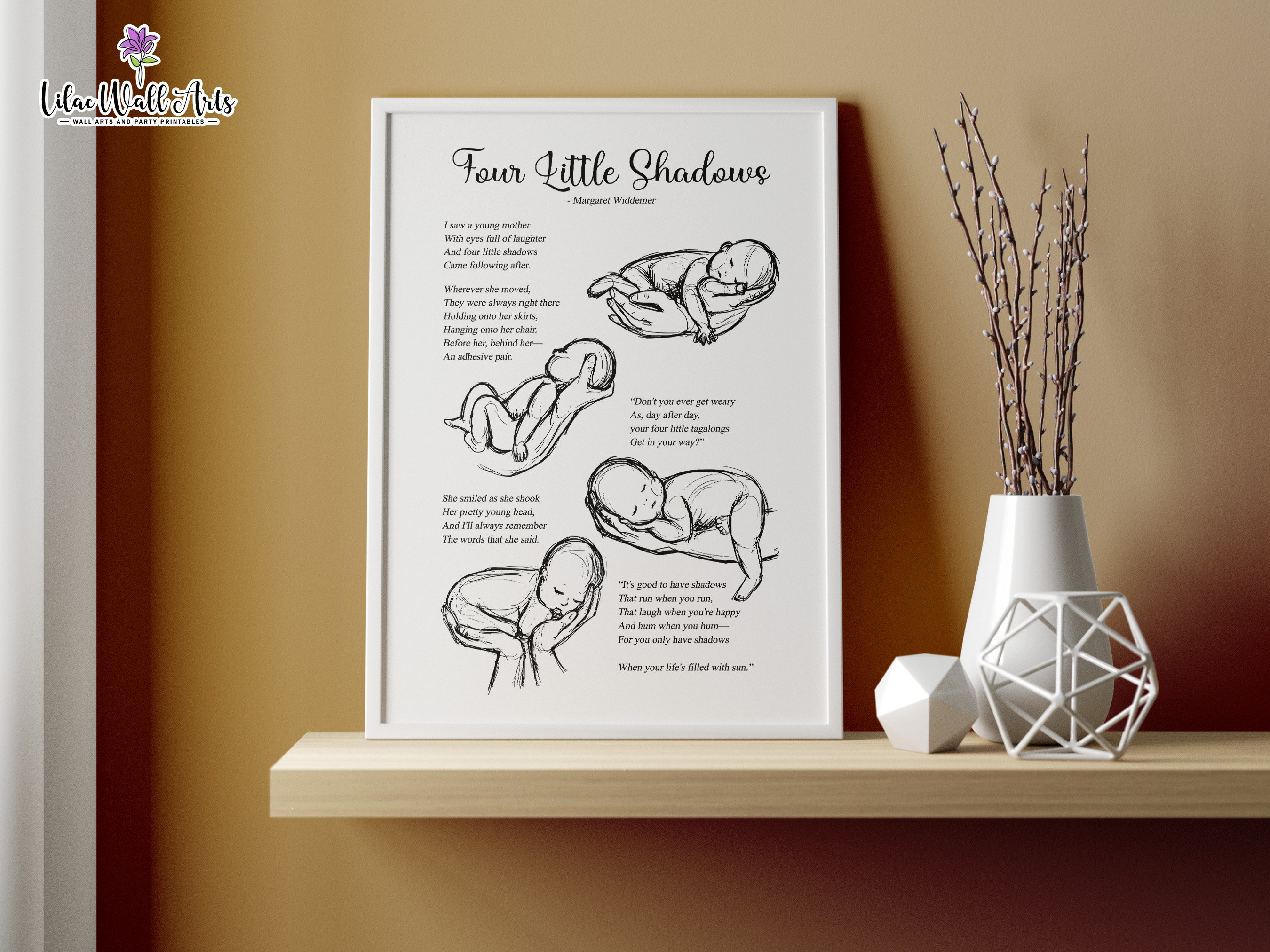 Four Shadows Poem Print Two Little Shadows Mum Poem for Mom - Etsy
