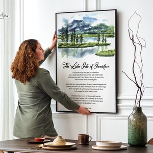 The Lake Isle of Innisfree Poem Poster, W B Yeats, Literary Poster ...