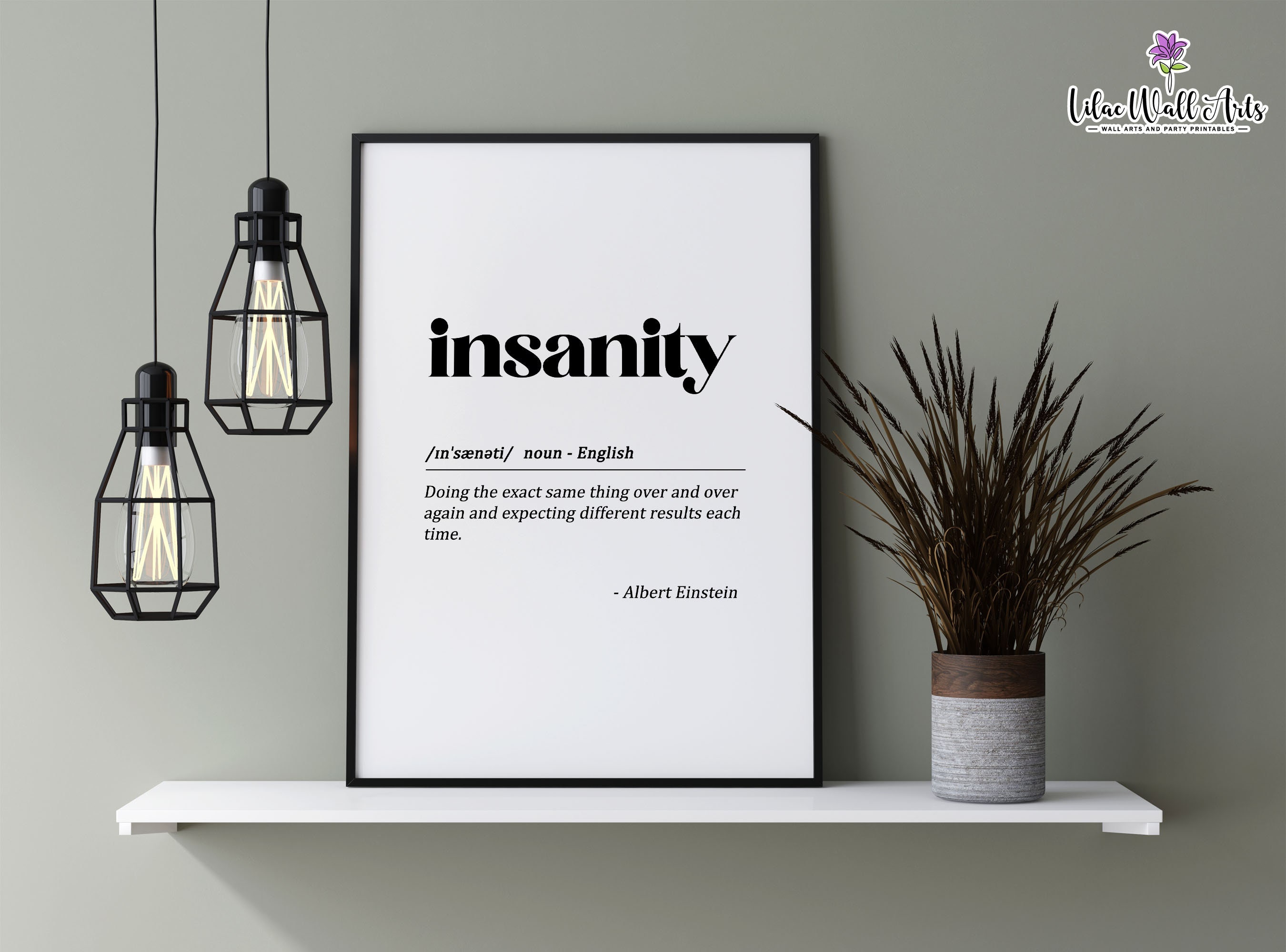 Infographic Definition Of Insanity Einstein