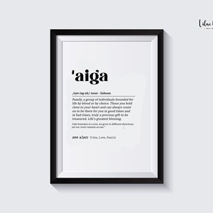 Samoan Aiga Definition Print: Minimalist Family Wall Art (digital ...