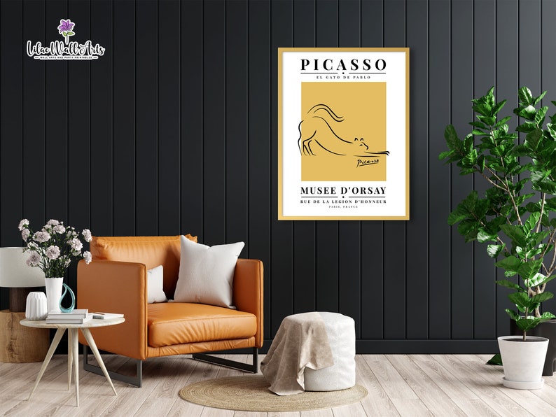 Picasso Cat Picasso Original One Line Art Print Picasso - Etsy