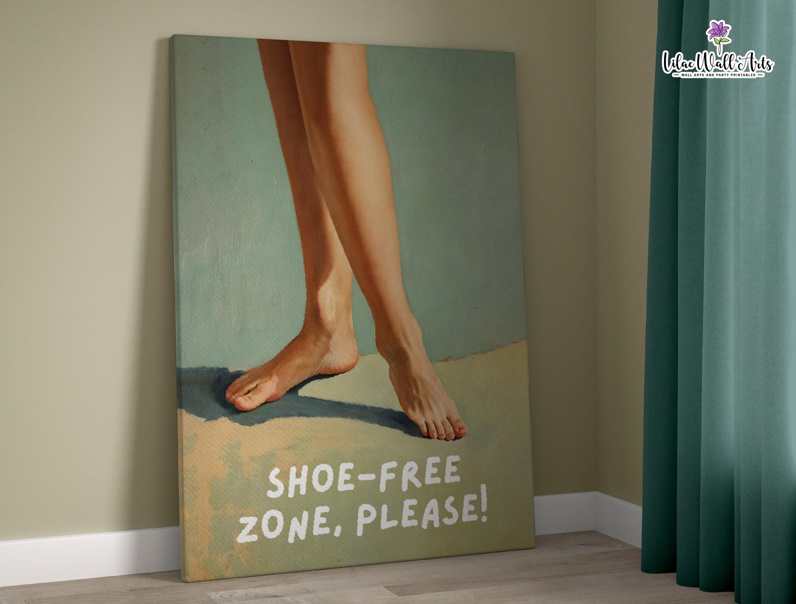 No Shoes Door Sign: House Rules Printable, Shoe-free Zone, Hallway Wall ...