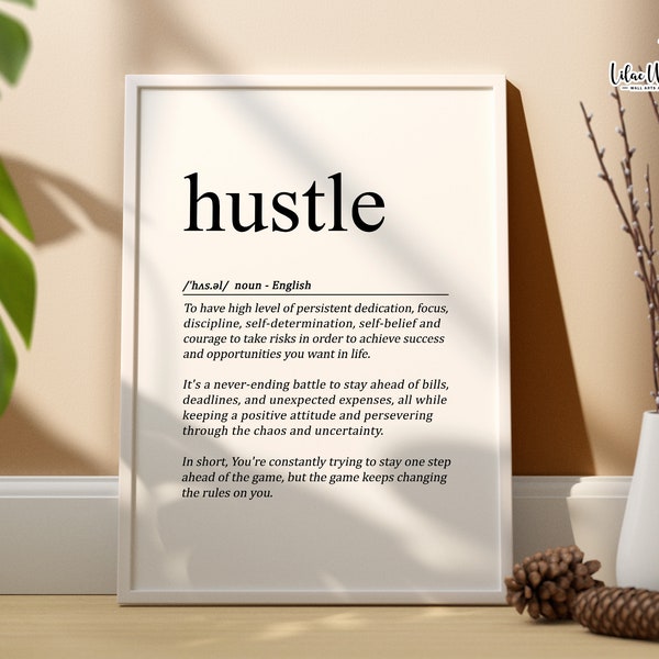 Hustle Poster - Etsy