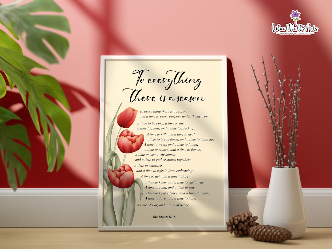 Prediger 3:18 Bibel Vers Wandkunst Moderne christliche Schrift Poster ...