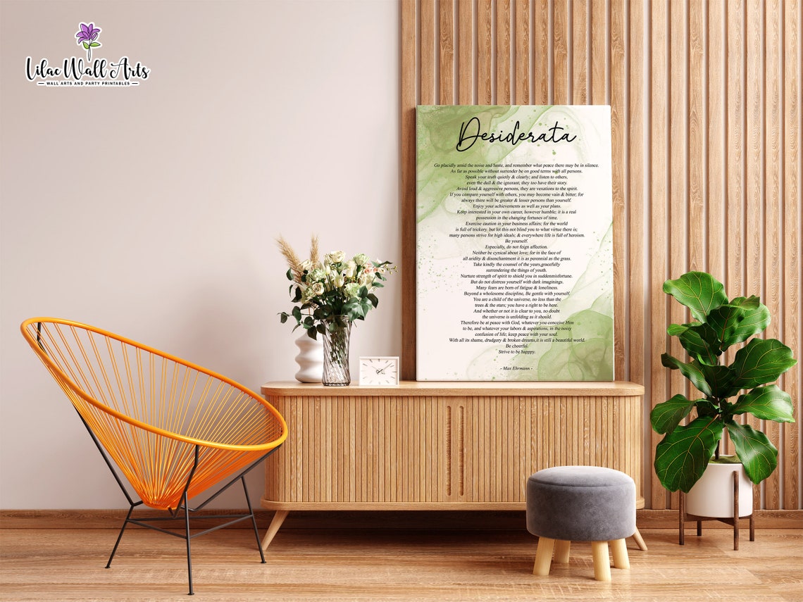 Sage Green Desiderata Poem by Max Ethramann Poem Print - Etsy Canada
