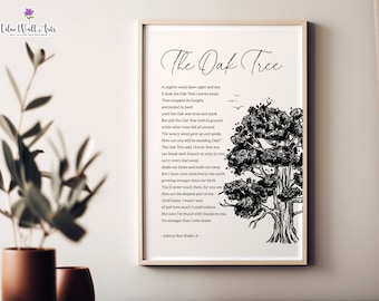 The Oak Tree Poem - Etsy