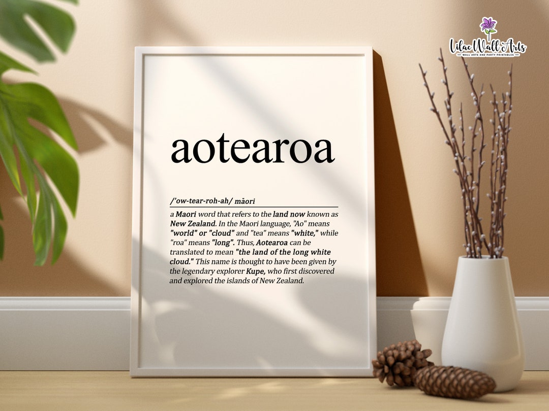Aotearoa Maori Art Definition Auckland New Zealand Print Te - Etsy UK