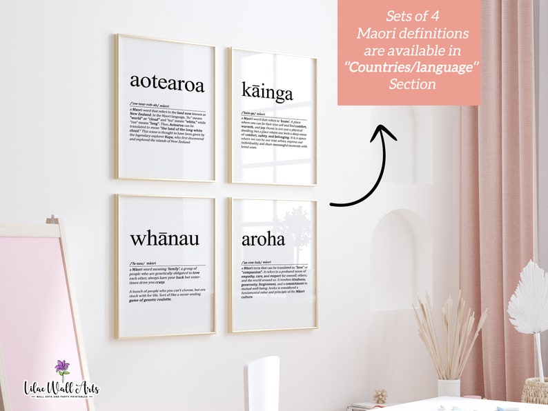 Aotearoa Maori Art Definition Print: New Zealand Wall Art (digital ...