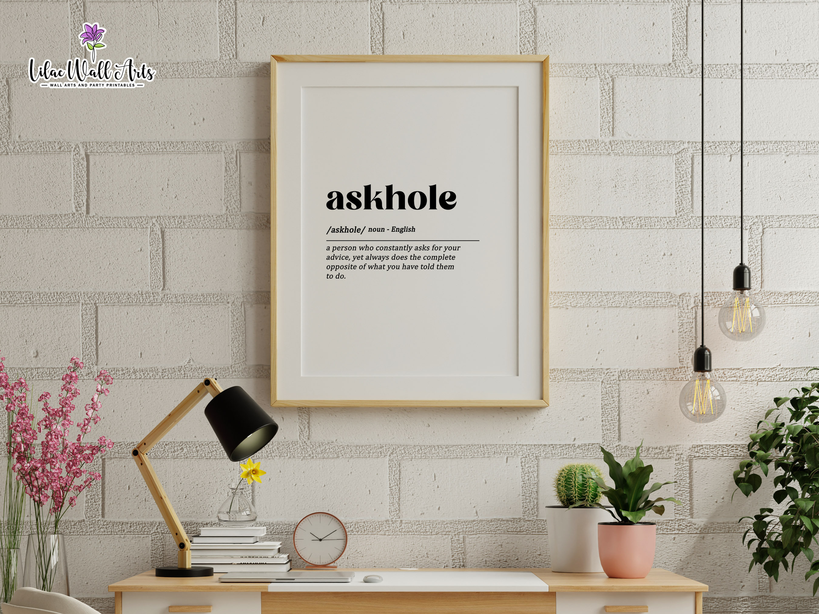 Askhole Definition Print Dictionary Art Cubicle Decor - Etsy
