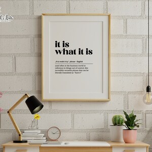 It is What It is Definition Print | Printable Wall Art | Definition ...