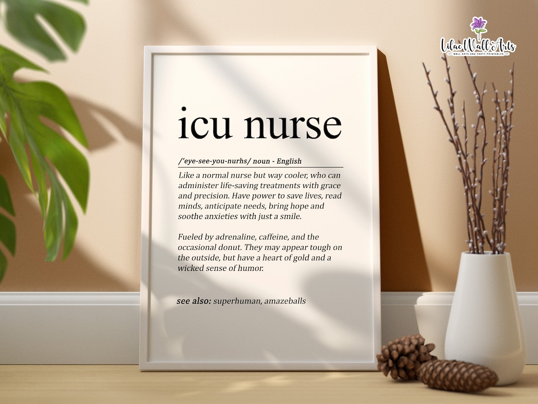 ICU Nurse Definition, NICU Nurse Gift, Present for Nurse Birthday Gift ...