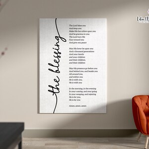 The Blessing Song Lyrics Wall Art: Minimalist Christian Home Decor ...