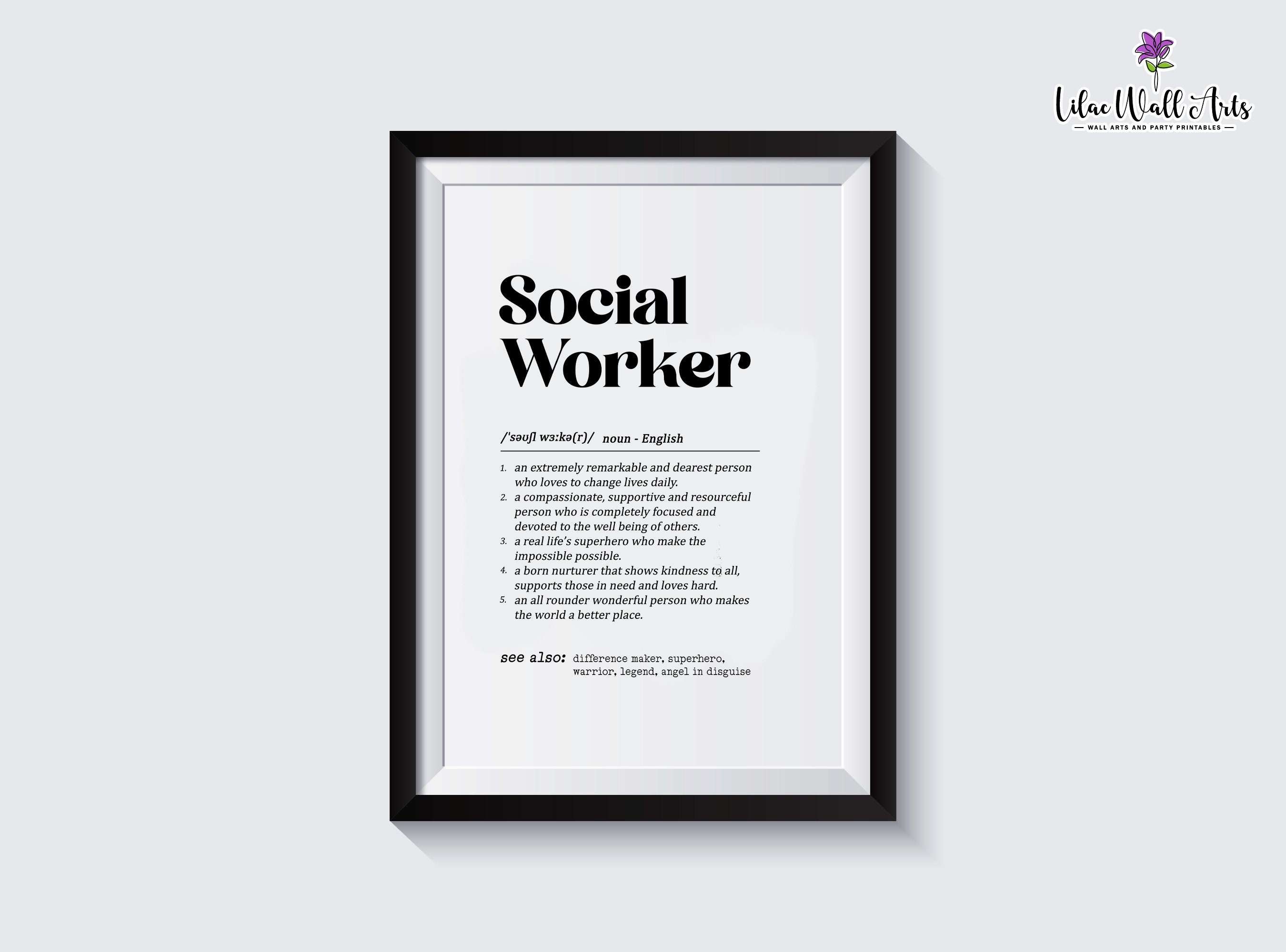 Social Worker Definition Social Worker Gift Gifts for - Etsy Canada
