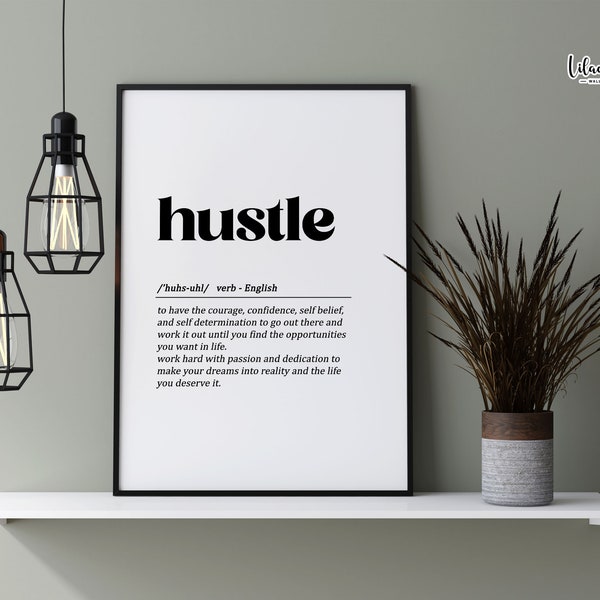 Hustle Poster - Etsy