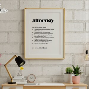 Custom Attorney Definition Print Attorney Gift Lawyer Gift Lawyer ...