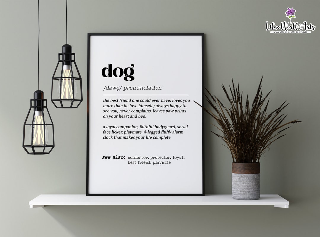 Dog Definition Print Dog Funny Print Dog Printable Dog - Etsy