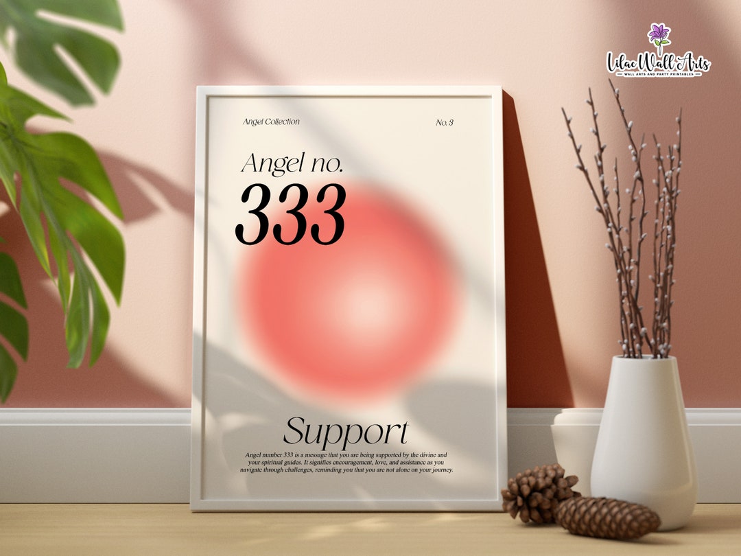 333 Angel Number Poster, 333 Poster, 1234 Angel Number 333 Angel ...