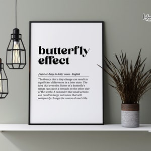 Butterfly Effect Definition | Butterfly Effect Poster | Minimalist Home ...