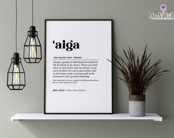 Aiga, Samoan Family , Wall Art, Samoa Wall Art, Minimalist Art, Simple ...
