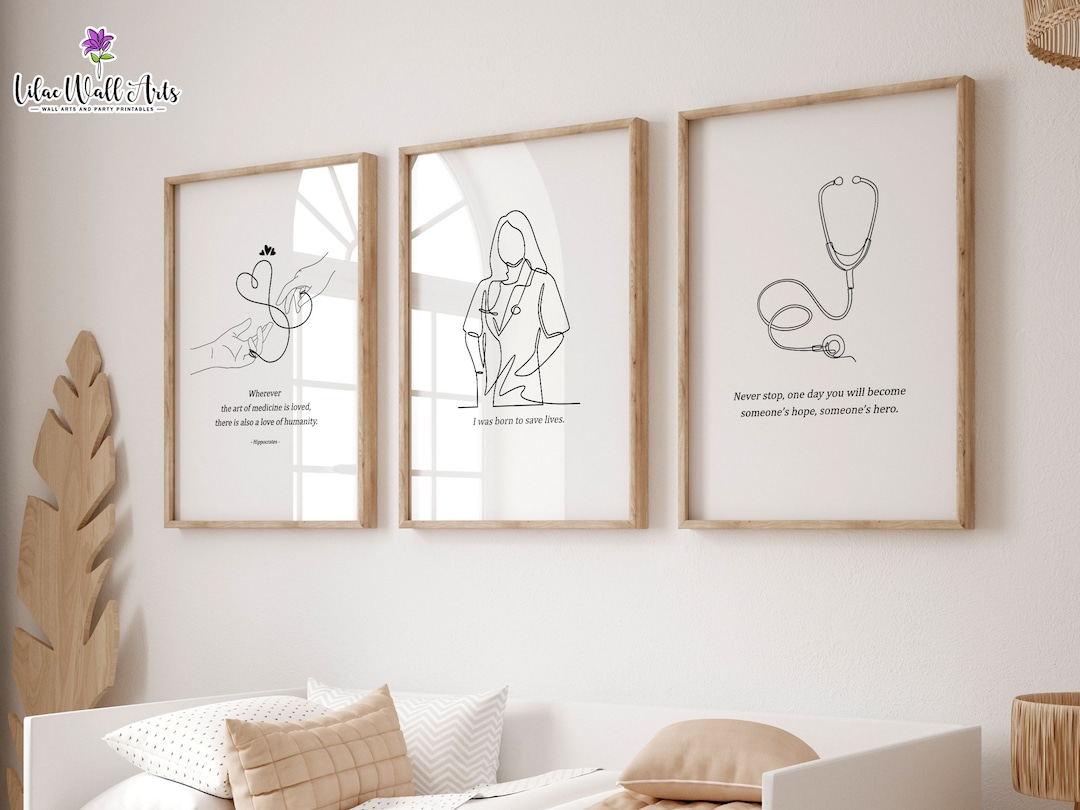 Medical Quote Hippocrates Art Prints: RN Décor, Doctor Nurse Office Art ...