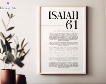 Isaiah 61:1-4 Printable Bible Verse Art Print 8x10 Digital Wall Art ...
