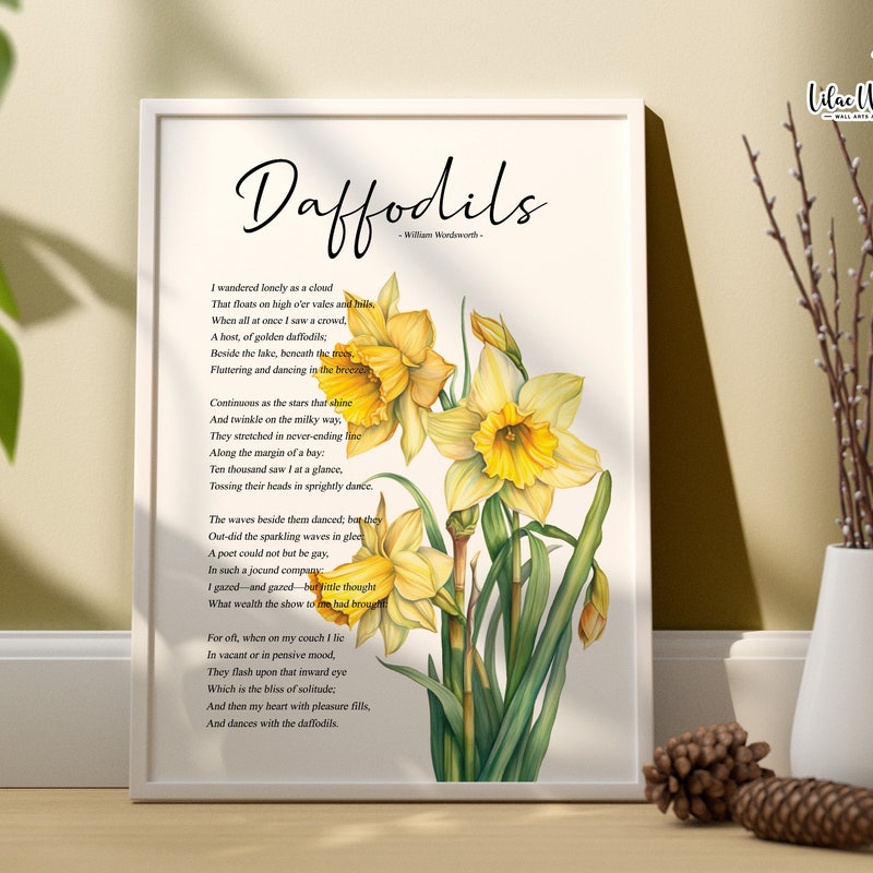 Daffodil Poem Art Prints - Etsy UK