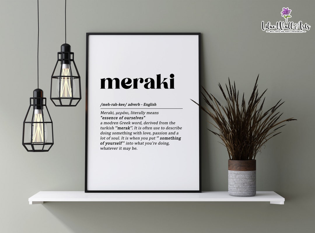 Meraki Definition Greece Wall Art Definition Print - Etsy