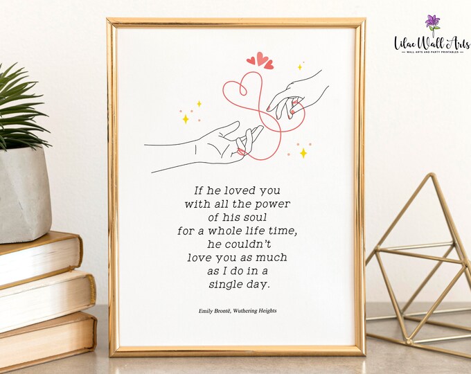 Emily Bronte Love and Friendship Poem Art Print - Etsy Canada