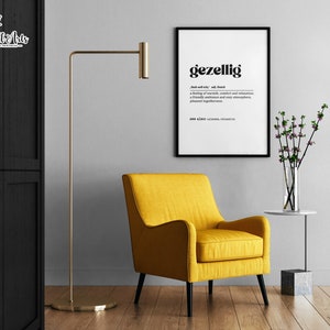 Gezellig Definition Print | Dutch Wall Art | Gezellig Dutch Definition ...