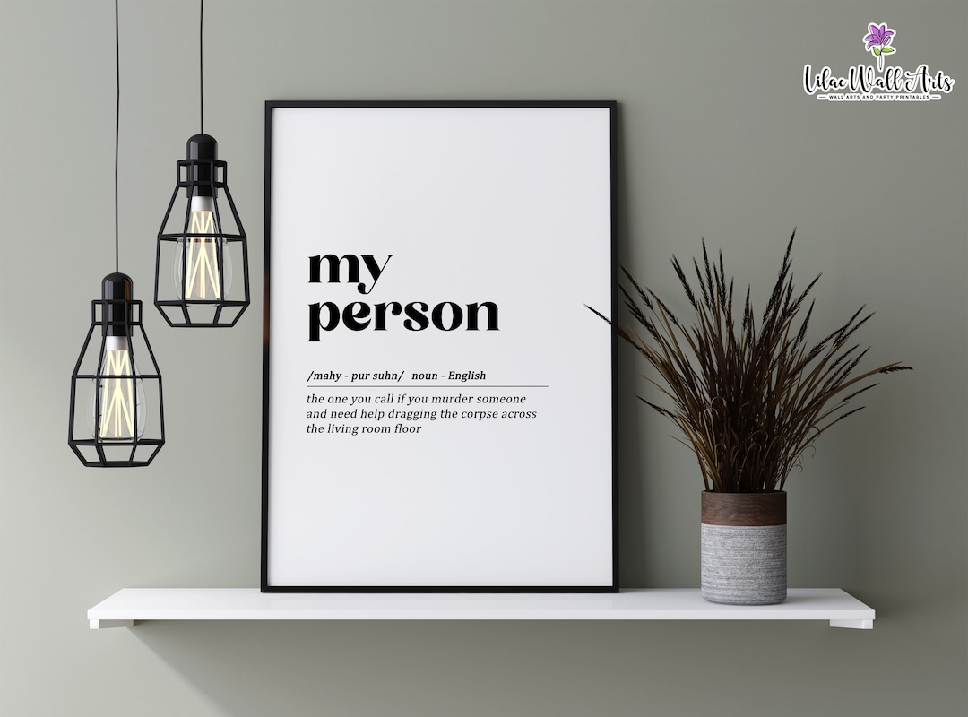 My Person Definition Print You're My Person Best - Etsy