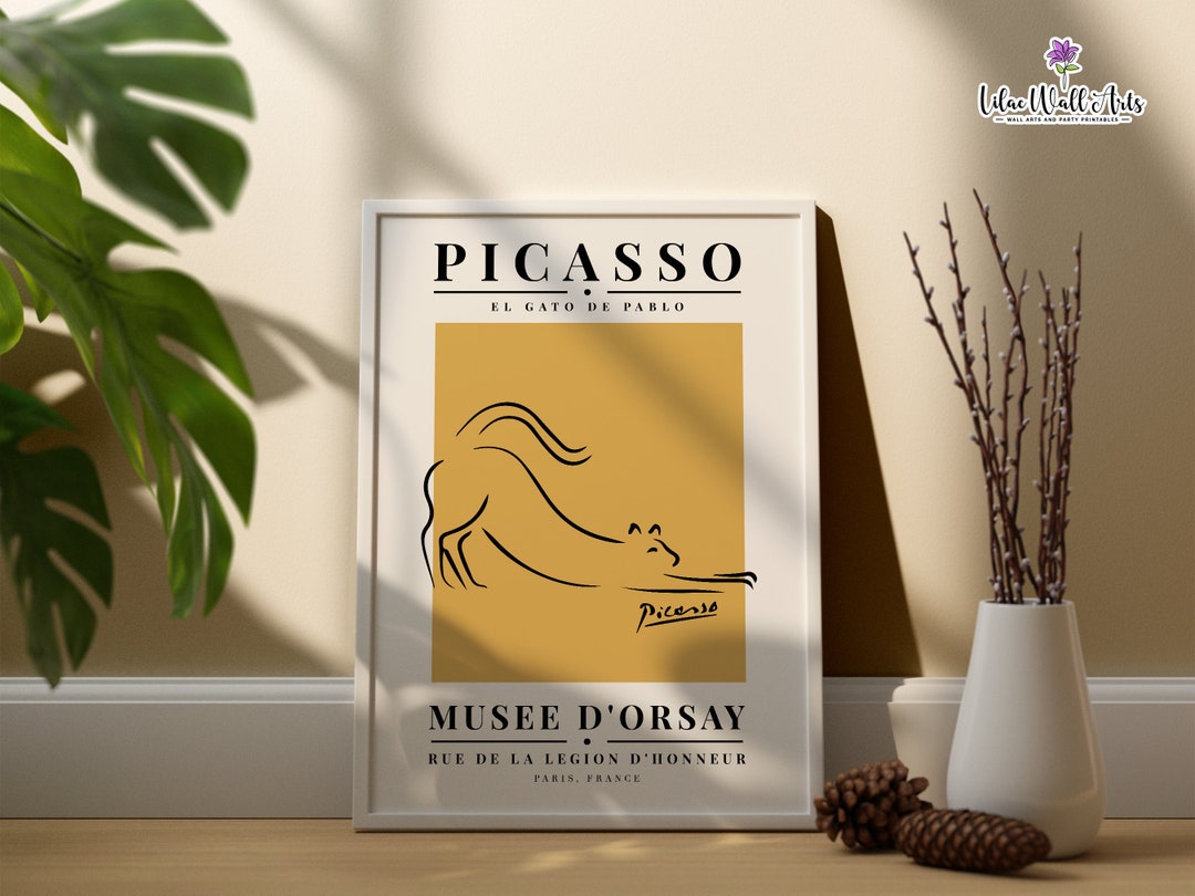 Picasso Cat Picasso Original One Line Art Print Picasso Painting ...