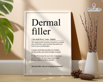 Beauty Injection Art, Botox Poster, Dermal Filler Art, Real Foil Print ...