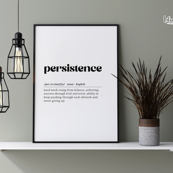 Persistence Motivational Poster - Etsy
