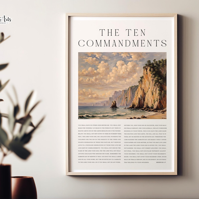 Ten Commandments Poster - Etsy