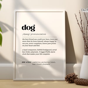 Dog Definition Print: Funny Dictionary Style Poster (digital Download ...