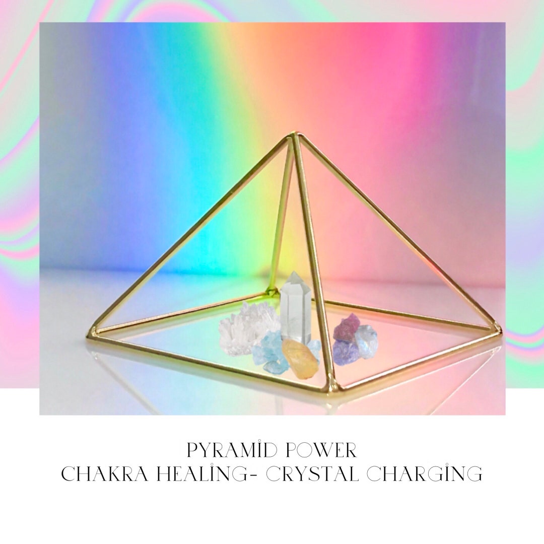 Small Copper Pyramid With 14k Gold Plating for Chakra Healing and ...