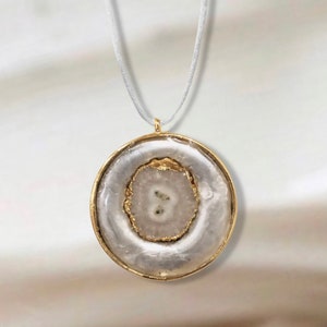 Extremely Powerful 5G EMF Orgonite Necklace: Solar Quartz Crystal 18k ...