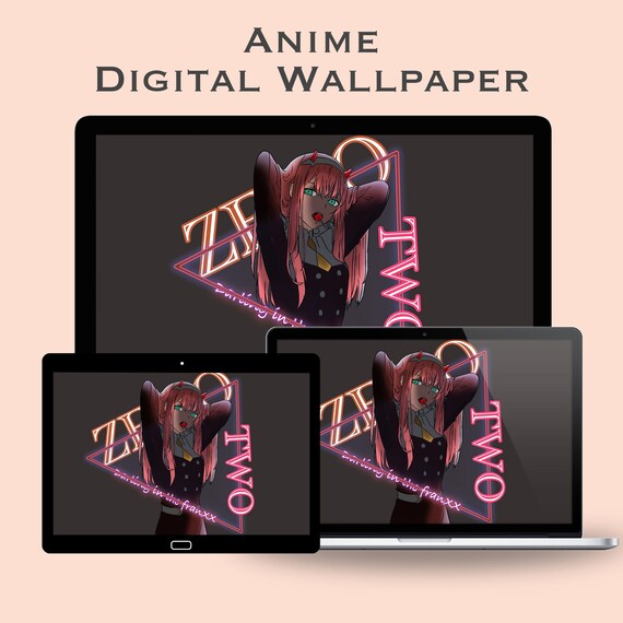 Anime Desktop Wallpaper Zero Two Mac / Laptop / PC Aesthetic - Etsy